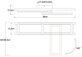 Globo 67266D - LED Stropní svítidlo ILLA LED/20W/230V