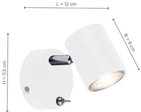 Leuchten Direkt 11941-16 - LED Nástěnné bodové svítidlo TARIK 1xGU10/5W/230V