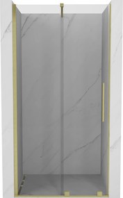 Mexen Velar, posuvné dveře do otvoru 85x200 cm, 8mm čiré sklo, zlatá matná, 871-085-000-01-55