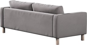 Potah na pohovku IKEA Karlstad, 3-místná, rozkládací barva šedá látka lesklé, sametová