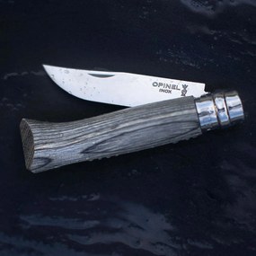 Opinel Laminated Birch N°08 zavírací nůž finská bříza 8,5 cm, šedá, 002389