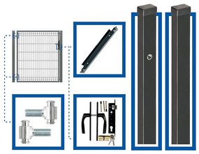 3D PLOTOVÁ BRANKA LEVÁ, KOMPLETNÍ SOUPRAVA - VČETNĚ SLOUPKŮ A PŘÍSLUŠENSTVÍ WGFUR-T000381