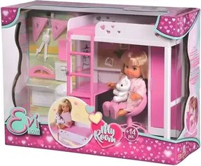 SIMBA Panenka Evi Love Evička Můj pokojíček / 12 cm / s postýlkou, pra