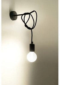Sollux SL.0373 - Nástěnné svítidlo EDISON 1xE27/60W/230V černá