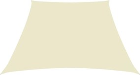 vidaXL Stínící plachta oxfordská látka lichoběžníková 3/4 x 3 m [135242] Barva: krémová