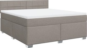 Box spring postel s matrací taupe 180x200 cm textil 3285971