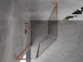 Mexen Mist L, pětiúhelníkový sprchový kout s křídlovými dveřmi, 90 x 100 cm, 8mm čiré sklo, měděný profil, 8A8L-090-100-65-00