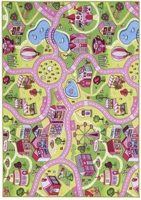 Koberce Breno Kusový koberec SWEET TOWN 26, Růžová, Vícebarevné, 140 x 200 cm