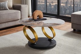 Designový konferenční stolek Danyale 80-134 cm zlatý