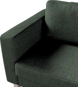 Potah na pohovku IKEA Karlstad, 3-místná, rozkládací barva zelená látka pletený vzor