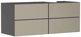 Hansgrohe Xevolos E - Umyvadlová skříňka 137x56x55 cm, 4 zásuvky, matná šedá/bronz 54241390