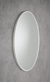 Sapho Notion Slim kulaté zrcadlo v rámu 60 cm bílá mat NT600W