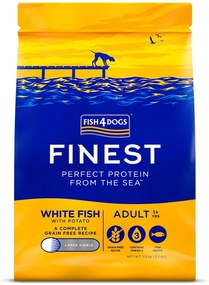 FISH4DOGS Granule velké pro dospělé psy Finest bílá ryba s bramborami 1,5 kg, 1+