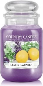 Lemon Lavender – Country Candle – velká vonná svíčka se dvěma knoty
