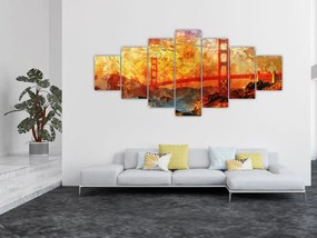 Obraz - Golden Gate, San Francisco, Kalifornie (210x100 cm)