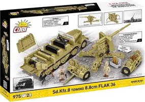 COBI 3143 Sd.Kfz.8 s Flak 36 8,8 cm / Stavebnice / 975 kostek / 2 figu