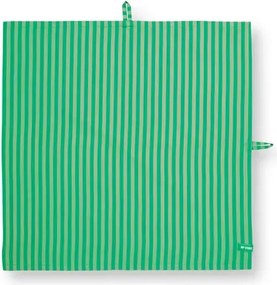 Pip Studio Stripes Green set 2ks látkových útěrek 65x65cm, zelený (set 2ks bavlněných útěrek)