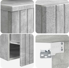 Sada koupelnového nábytku 2 ks Betonově šedá 33 x 34,5 x 100 cm 3406136