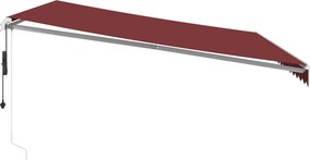 Automatická zatahovací markýza burgundská 450 x 350 cm 3214988