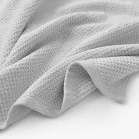 Goldea bavlněný froté ručník / osuška micro pure - světle šedý 50 x 100 cm