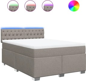 Box spring postel s matrací taupe 160x200 cm textil 3288250