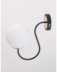 Černobílé nástěnné svítidlo ø 15 cm Oslo – Squid Lighting
