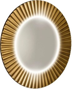 Sapho Pride - Zrcadlo Strip s LED osvětlením, průměr 90 cm, bronz PD954