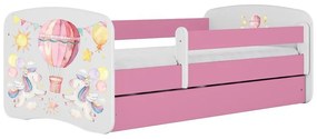 Dětská postel Babydreams+SZ+M růžová 70x140 Balónek