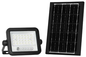 LED Stm. solární reflektor LED/50W/3,2V IP65 3800 mAh černá + dálkové ovládání
