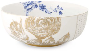 Pip Studio Royal White miska ∅23cm, bílo-modrá (miska z tenkostěnného porcelánu)