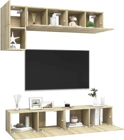 5dílný set TV skříněk dub sonoma kompozitní dřevo 3079008