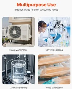 vakuové čerpadlo 170 l/min HVAC 2stupňové rotační lamelové Včetně oleje
