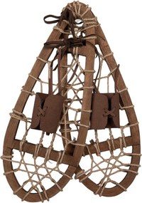 Hnědá antik dekorace sněžnice Snowshoes Vintage - 20*6*35 cm