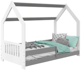 Dětská postel Domeček 160x80 D5E bílá s roštem
