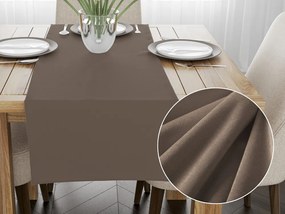 Biante Sametový běhoun na stůl Velvet Premium SVP-005 Světle hnědý 35x140 cm