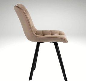 Vikio Jídelní set pro 4 osoby 160x90 cm dub noha X béžová židle VJS236-4BE-S