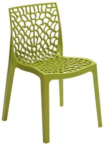 Jídelní plastová židle Stima GRUVYER – bez područek, více barev Verde anice