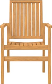Stohovatelné zahradní židle 6 ks 56,5x57,5x91 cm masivní teak 3157902