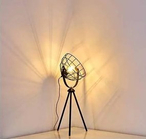 Stolní lampa Flambeau ve stylu kinoprojektoru / černá