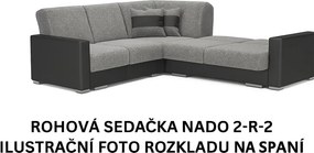 Rozkládací rohová sedačka NADO 230x230 univerzální světle šedá / tmavě šedá