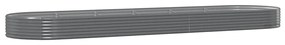 Vyvýšený záhon práškově lakovaná ocel 523x140x36 cm šedý,  319044