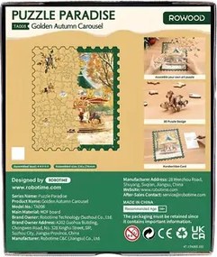 ROBOTIME Puzzle Dřevěné puzzle Podzimní kolotoč / 200 dílků / od 14 le