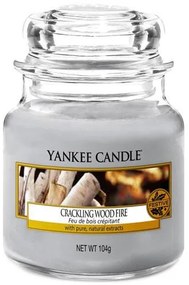 Yankee Candle Svíčka Yankee Candle 104gr - Crackling Wood Fire, šedá barva, sklo, vosk