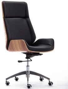 Otočná židle ARON - ořech/černá