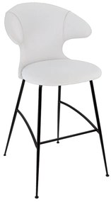 Barová židle Time Flies Barva nohou:: černá, barva potahu:: bílá