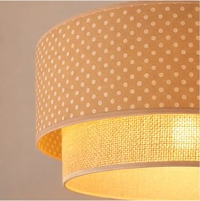 Brilagi-LED Lustr na lanku BOHO BOBO 1xE27/60W/230V pr. 40 cm puntíky béž./krém.