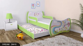 Dětská postel Dream vzor 15 180x90 cm zelená