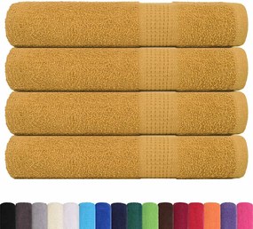 Saunové osušky FROGN 4 ks zlaté 80x200 cm 360 g/m² 136816