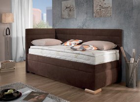 Rohová postel boxspring VENETO s úložným prostorem a čely, 90×200 cm Velikost postele: 90 × 200 cm, Strana: Levá