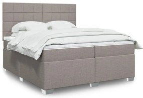 Box spring postel s matrací taupe 200x200 cm textil 3292899